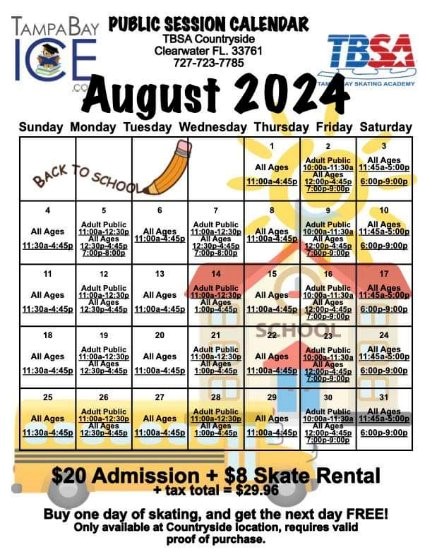 August Ice Skating Public Session | Countryside Mall